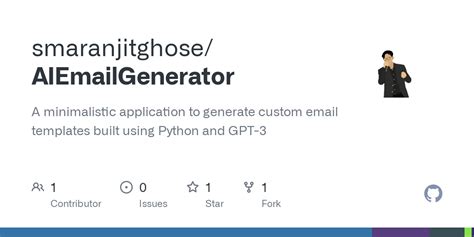 Github Smaranjitghose Aiemailgenerator A Minimalistic Application To Generate Custom Email
