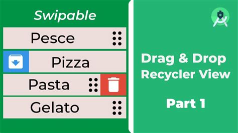 Drag Drop Swipable Recyclerview In Android Studio Tutorial Part Kotlin Youtube