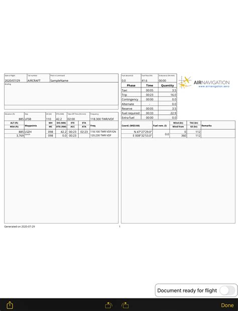 Briefing Air Navigation Pro Manual Documentation