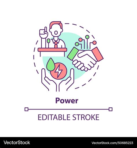 Power Multi Color Concept Icon Royalty Free Vector Image
