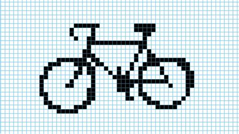 Как нарисовать велосипед Рисунки по клеточкам Youtube