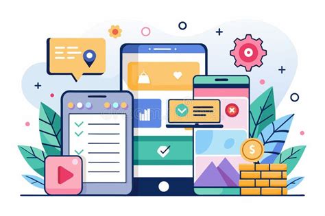 Collection Of Devices Displaying Diverse Icons Representing Different