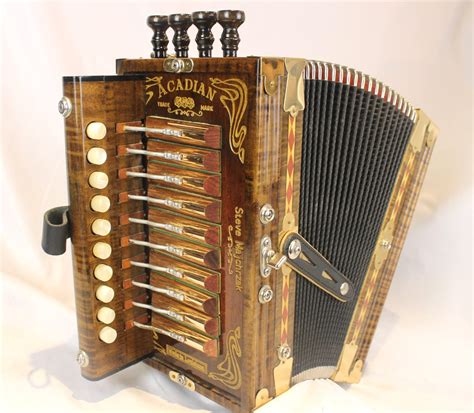 5972 Walnut Acadian Cajun Diatonic Button Accordion Key Of C Lmmh 10 2