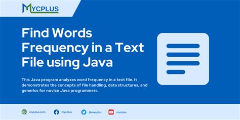 Find Words Frequency In A Text File Using Java Mycplus C And C