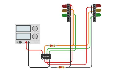 Circuit Design Feux Tricolore Avec Zakaria Chaouachi Tinkercad