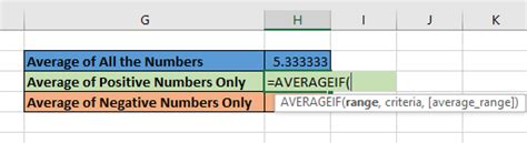 How To Average Only Positive Or Negative Numbers In Excel Excel