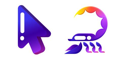 Minimal Gradient Scorpion Cursor Custom Cursor