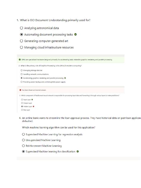 Oci Ai Foundations Associate 2023 Examen De Prueba Pdf