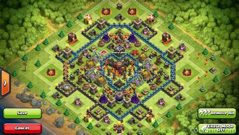 Heart Of A Champion Th10 War Base Anti Golemlavaloon Clash Of Clans