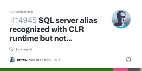 SQL Server Alias Recognized With CLR Runtime But Not CoreCLR Issue