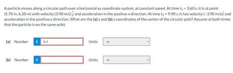Solved A Particle Moves Along A Circular Path Over A Chegg