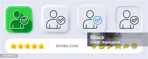 사용자 줄 아이콘을 확인했습니다 프로필 아바타 기호 뉴모픽 버튼 벡터 0명에 대한 스톡 벡터 아트 및 기타 이미지 0명 3차원 형태 고급 Istock