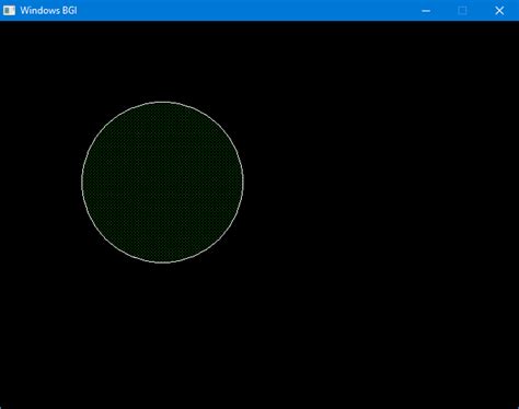 Draw A Fill Color In Circle Using C Graphics