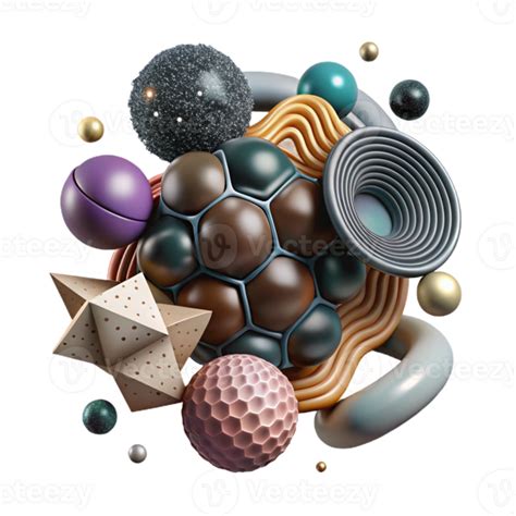 Beautiful Artistic Molecular Structure Abstract Design Isolated Authentic 60671335 Png