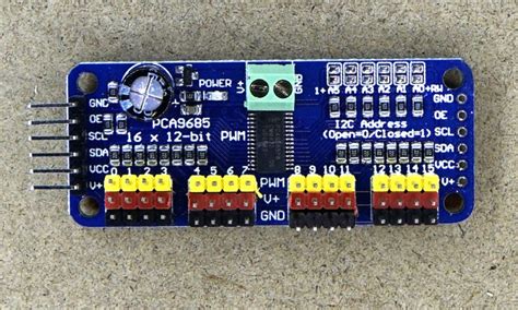 PCA9685 12 Channel 16 Bit PWM Servo Driver A2D Electronics