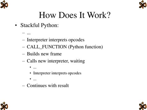 Ppt Continuations And Stackless Python Powerpoint Presentation Free Download Id733113