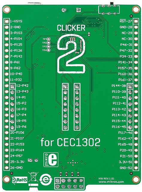 Mikroe 1969 Mikroelektronika Mikroelektronika Clicker 2 For Cec1302 Mcu Development Board