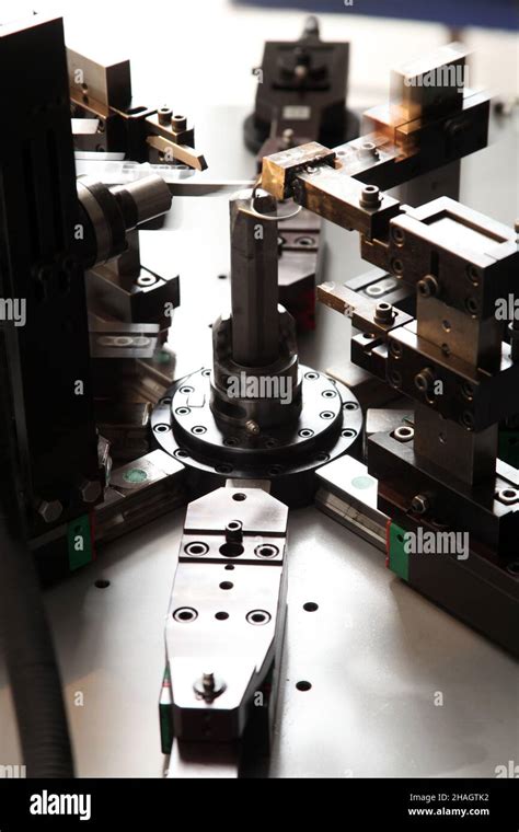CNC Spring Making Machine Industrial Machine Stock Photo Alamy