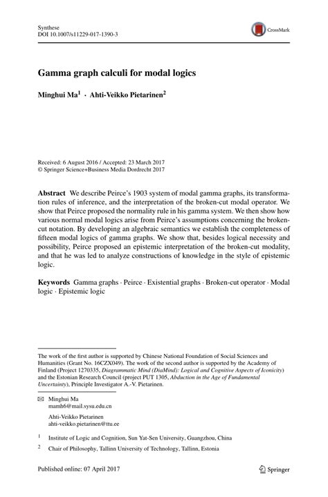 Pdf Gamma Graph Calculi For Modal Logics