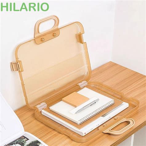 Hilario กล่องพลาสติก ขนาด A4 สําหรับใส่จัดเก็บเอกสาร โฟโต้การ์ด Shopee Thailand