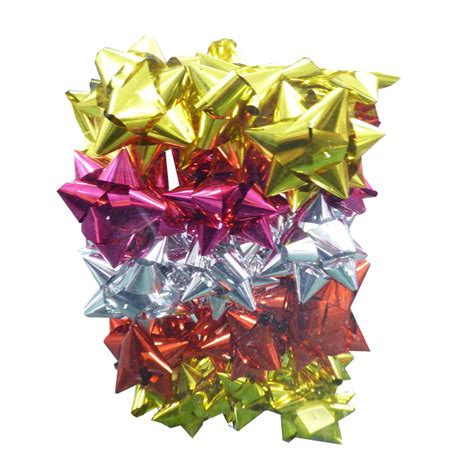 2 Packs 60 Bows Mixed Colours Christmas Present Bows Birthday Decorations