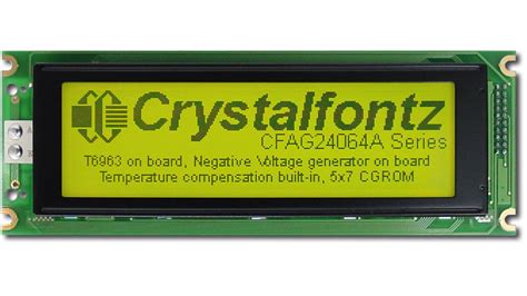 Sunlight Readable 240x64 Graphic Lcd From Crystalfontz