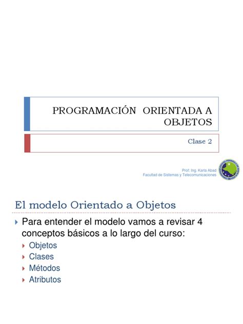 Clase 2 Poo Pdf Objeto Informática Tipo De Datos