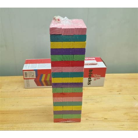 เกมจังก้า ตัวต่อไม้ ต่อคอนโด ตึกถล่ม ของเล่นไม้ต่อตึก พร้อมลูกเต๋า Shopee Thailand