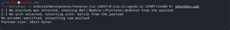 No Session Creating Even After User Opened The Malicious Apk File Issue Rapid