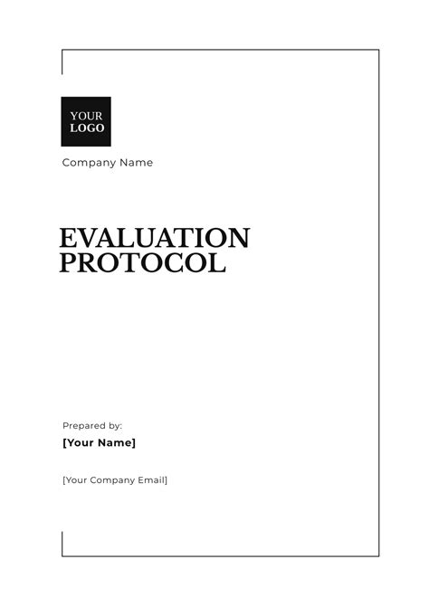 Free Printable Evaluation Protocol Template To Edit Online