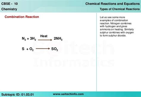Combination Reaction