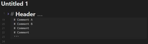 Folding Applied On Code Block Lines Starting With Bug Reports