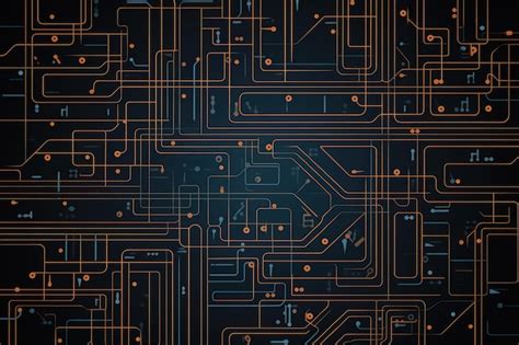 Premium AI Image Abstract Circuit Board Concept Artwork In The Style Of Dark Sky