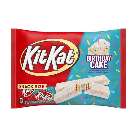 Kit Kat Birthday Cake Flavored Wafer Snack Size Candy Bag 1029 Oz