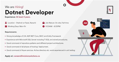 Invision Custom Solutions Inc On Linkedin Hiring Dotnet Developer Softwareengineer