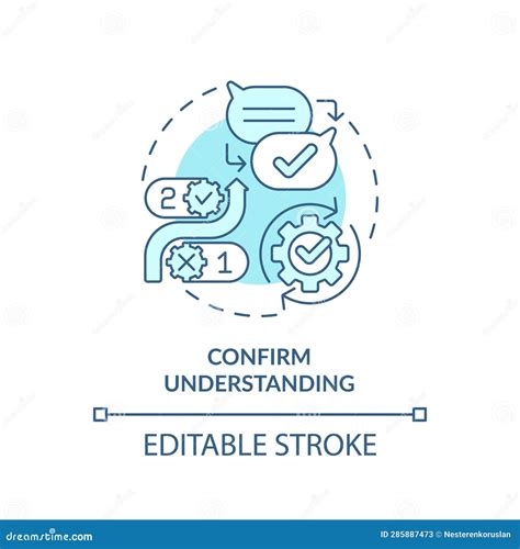 Confirm Understanding Multi Color Concept Icon Cartoon Vector 285908669