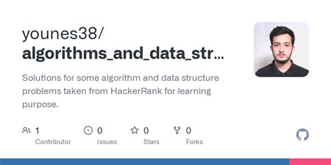 Github Younes38algorithmsanddatastructuresproblems Solutions For Some Algorithm And Data