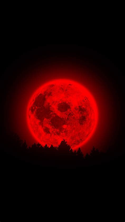 Red Aesthetic Moon Wallpapers Wallpaper Cave