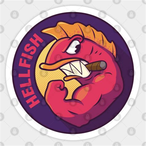 The Flying Hellfish Hellfish Sticker Teepublic