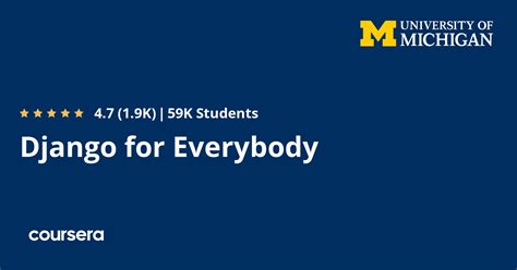 Django For Everybody Specialization Coursya