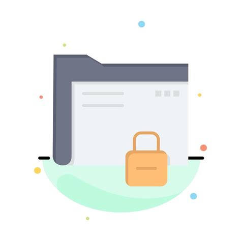 Data Folder Password Protection Secure Abstract Flat Color Icon Template 14565706 Vector Art At