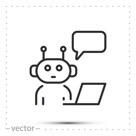 Icône Chatbot Vecteur Premium