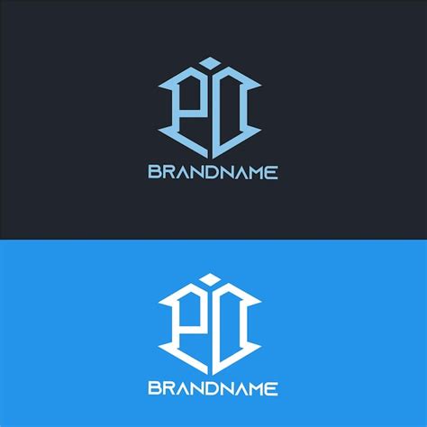 Premium Vector Modern Monogram Initial Letter Pd Logo Design Template