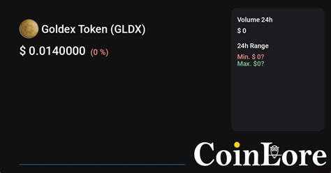 Goldex Token Price Chart Market Cap Gldx Coin Essentials Coinlore