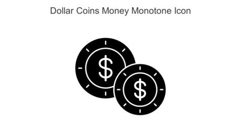 Dollar Coins Money Monotone Icon In Powerpoint Pptx Png And Editable Eps Format Presentation