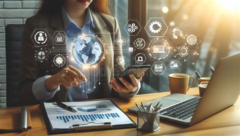 Data Driven Decisions The Convergence Of Technology And Information Stock Illustration