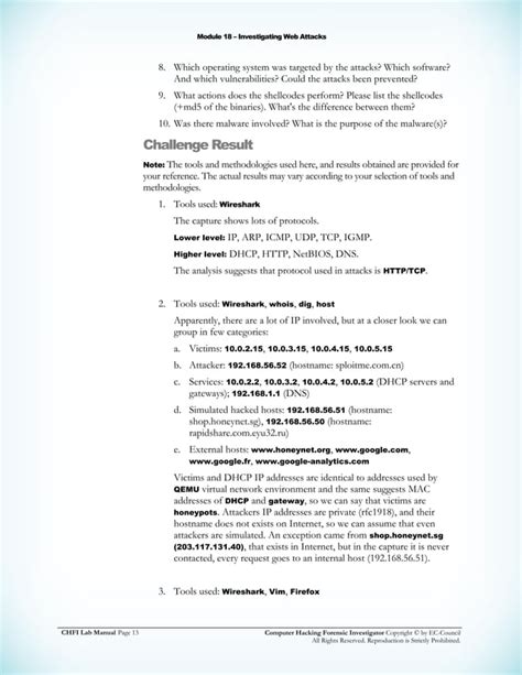 Chfi V8 Module 18 Investigating Web Attackspdf