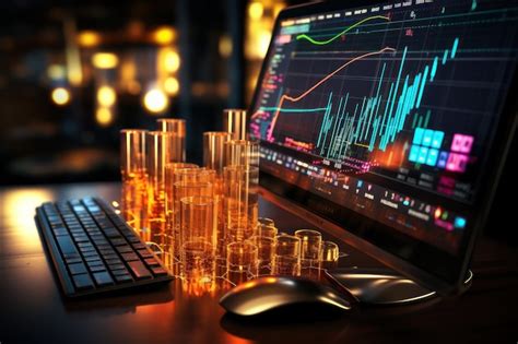 Premium Ai Image Computer Laptop And Dashboard For Data Business Analysis And Data Management