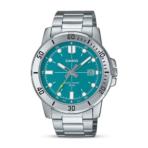 Casio Enticer Mtp Vd01d 3e1v Ocean Blue Dial Mens Watch