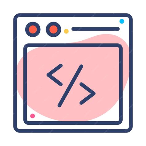 premium vector editable vector of web coding web development icon